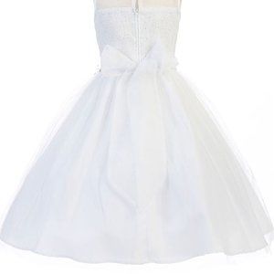 Bny Corner | Dresses | Big Girl Flower Belt Tulle Dress Organza See ...